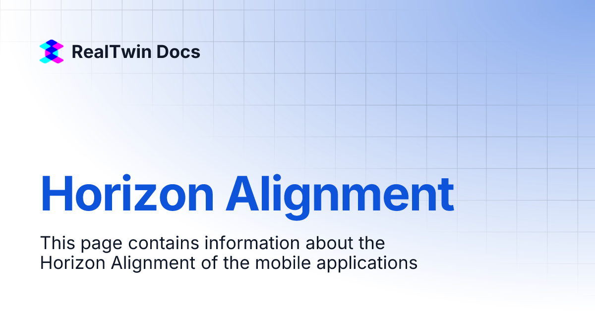 Horizon Alignment | RealTwin Docs