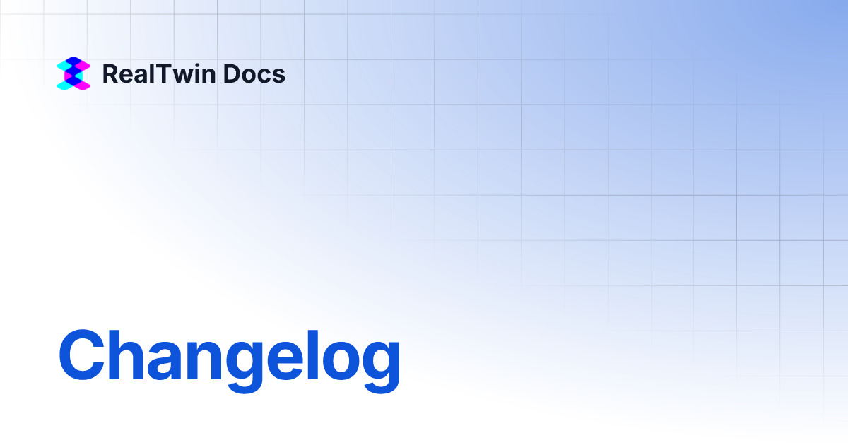 Changelog | RealTwin Docs