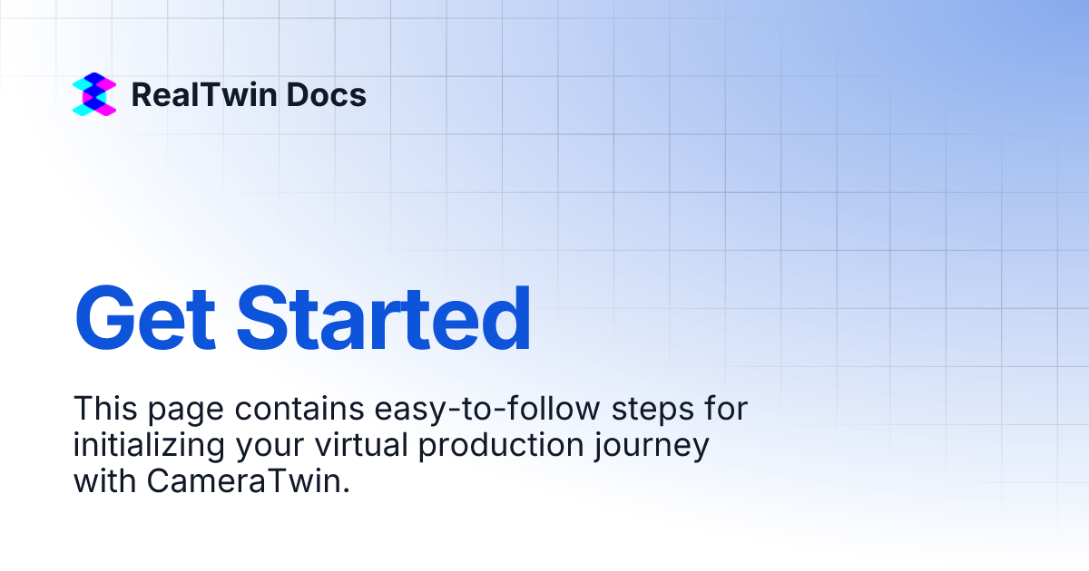 Get Started | RealTwin Docs
